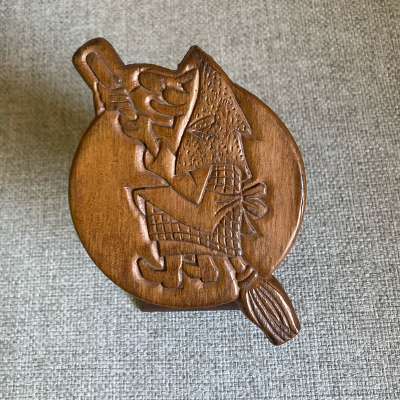 Kitchen | Vintage Wood Kitchen Witch Notemail Recipe Card Holder | Poshmark